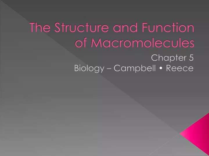 PPT - The Structure and Function of Macromolecules PowerPoint ...