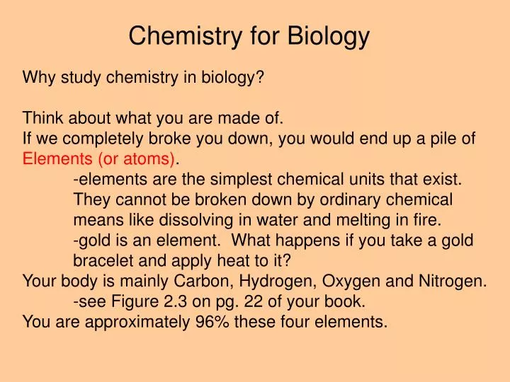 PPT - Chemistry for Biology PowerPoint Presentation, free download - ID ...