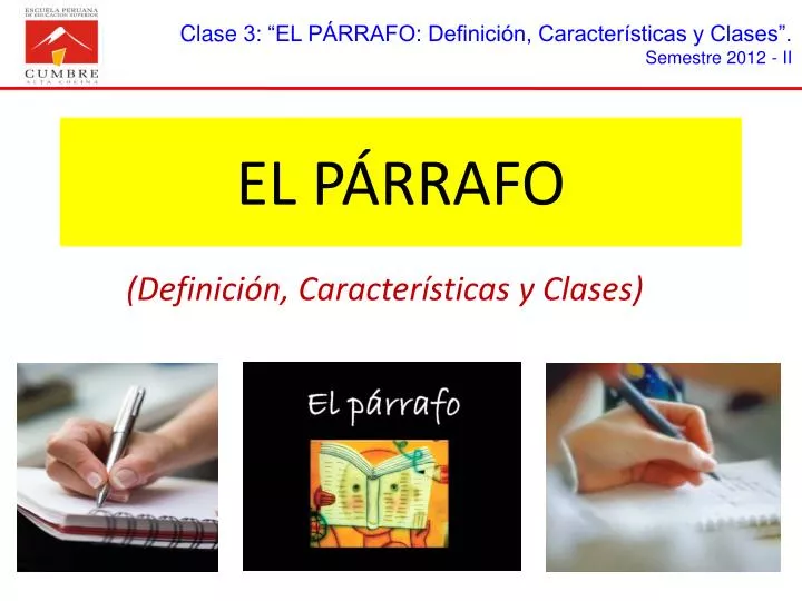 PPT - EL PÁRRAFO PowerPoint Presentation, free download - ID:2026756