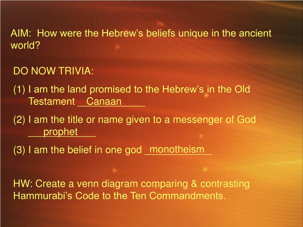 PPT - Aim: Who are the Jews ( the Hebrews)? History of the Hebrews ...