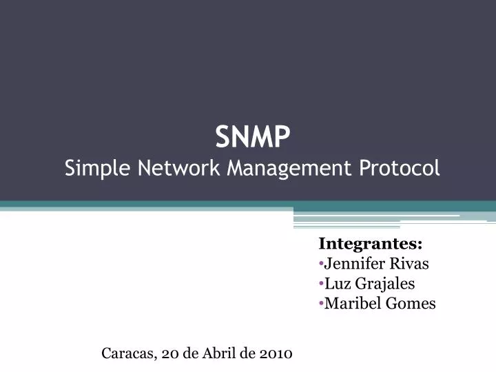 PPT - SNMP Simple Network Management Protocol PowerPoint Presentation ...