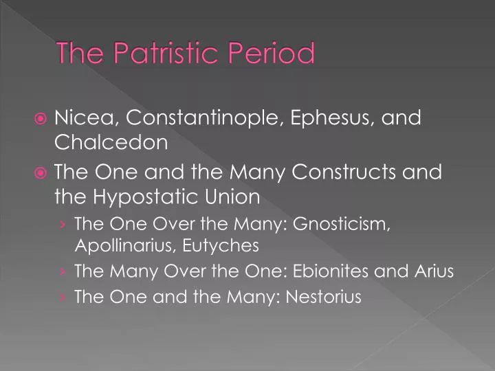 PPT - The Patristic Period PowerPoint Presentation, free download - ID ...