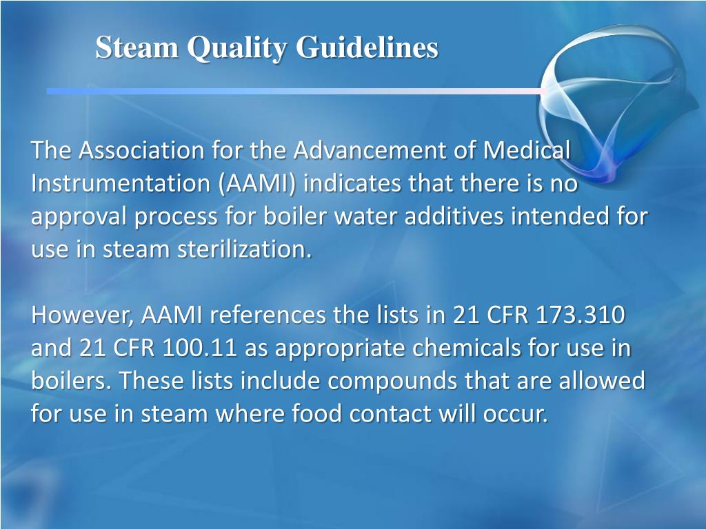 PPT - Steam Quality For Autoclave (Steam Sterilizers) & Humidifiers ...