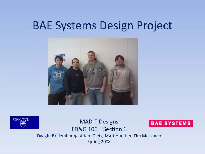 PPT - BAE Systems Design Project PowerPoint Presentation, free download ...