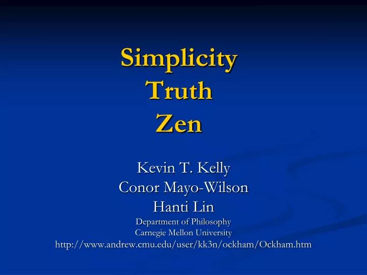 PPT - Simplicity Truth Zen PowerPoint Presentation, free download - ID ...