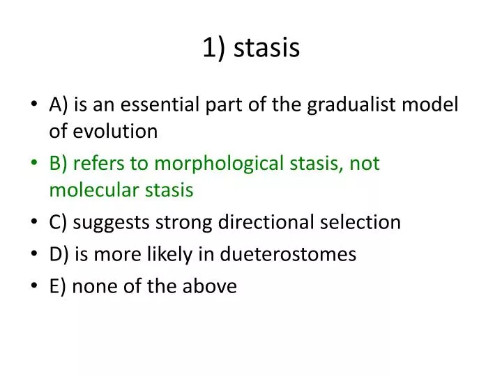 PPT - 1) stasis PowerPoint Presentation, free download - ID:2028602