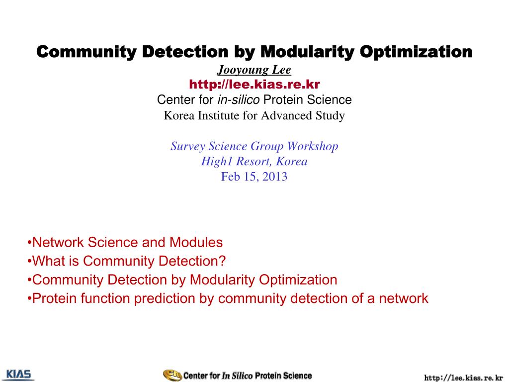 Modularity In Community Detection