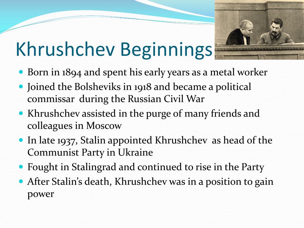 PPT - Nikita Khrushchev and the Cold War 1956-1964 PowerPoint ...