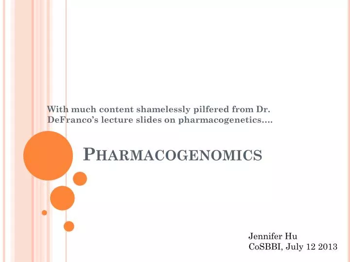 PPT - Pharmacogenomics PowerPoint Presentation, free download - ID:2029117