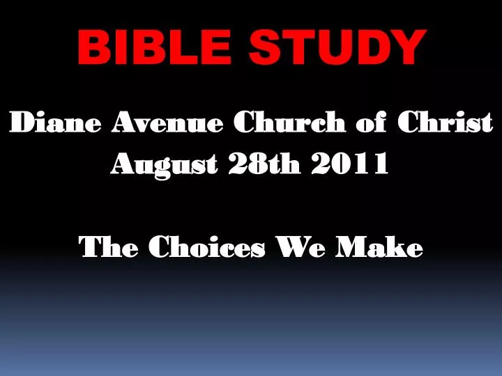 PPT - BIBLE STUDY PowerPoint Presentation, free download - ID:2029600