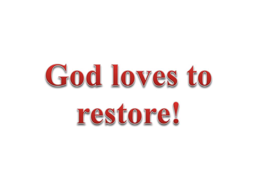 PPT - The Personal restoration Part two Pastor Mark Schwarzbauer PhD ...