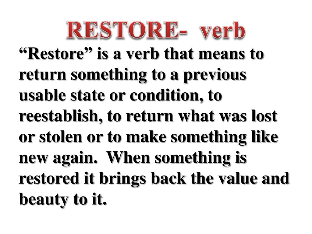 PPT - The Personal restoration Part two Pastor Mark Schwarzbauer PhD ...