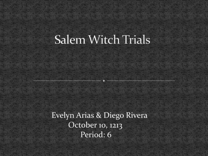 PPT - Salem Witch Trials PowerPoint Presentation, free download - ID ...