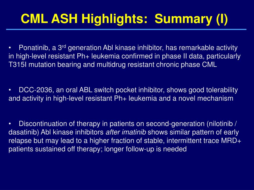 PPT - OHSU Updates in Hematology and Breast Cancer Conference CML ASH ...