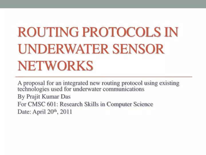 Ppt Routing Protocols In Underwater Sensor Networks Powerpoint Presentation Id2030910