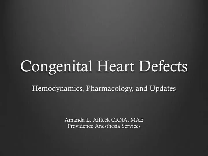 PPT - Congenital Heart Defects PowerPoint Presentation, free download ...