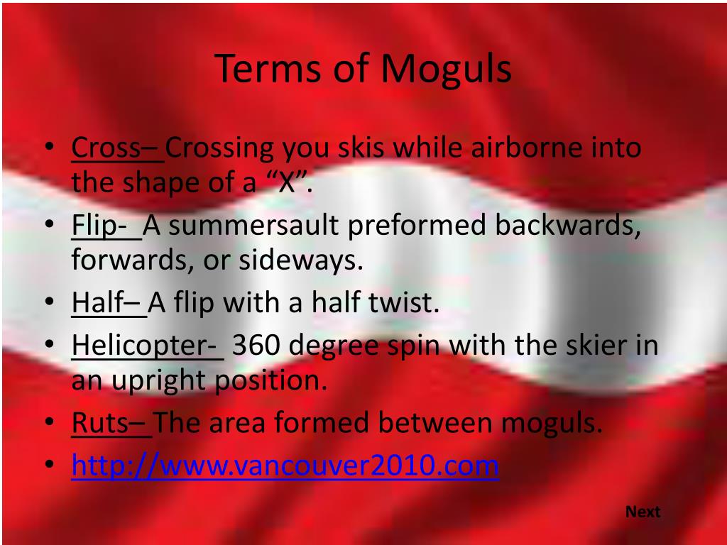 PPT - Freestyle Skiing-Moguls Vancouver 2010 Winter Olympics and ...
