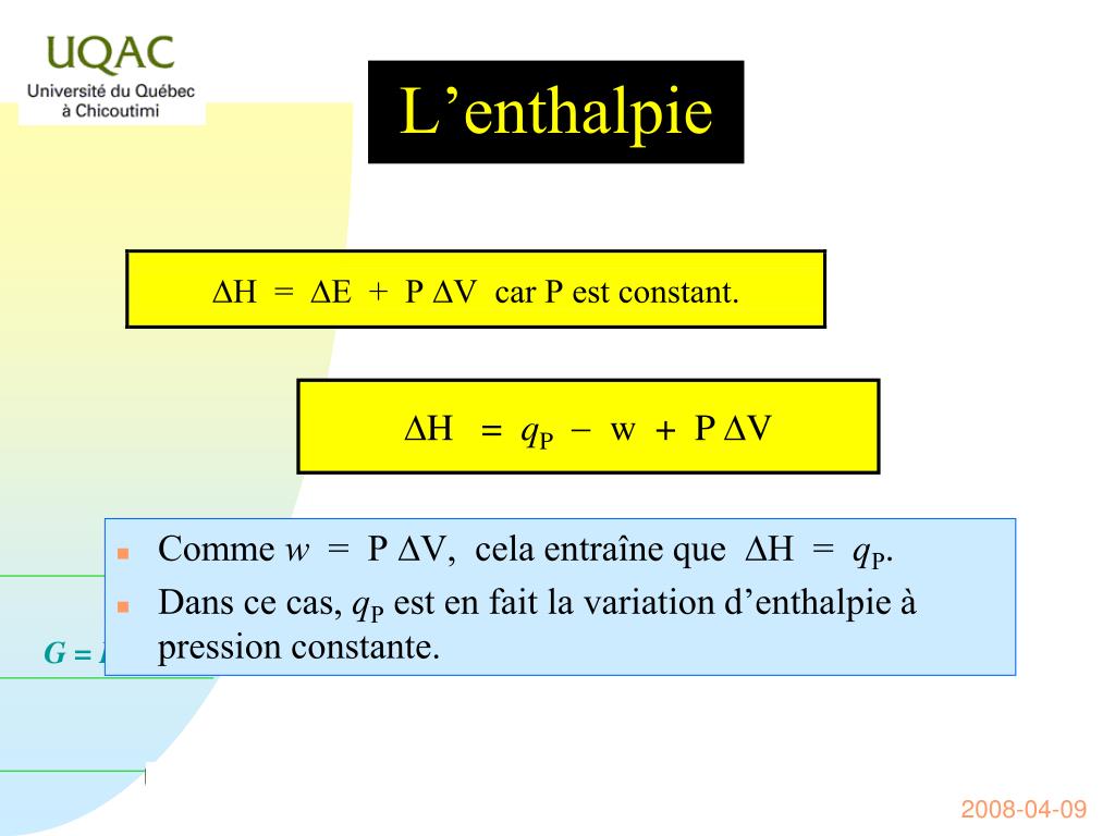 PPT - ENTHALPIE ET ÉNERGIE INTERNE PowerPoint Presentation, free ... PPT - ENTHALPIE ET ÉNERGIE INTERNE PowerPoint Presentation, free ...