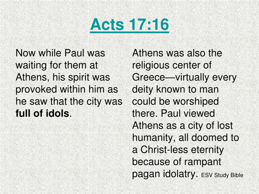 PPT - Book of Acts – Paul in Athens Acts 17:16-21 Week 31 PowerPoint ...