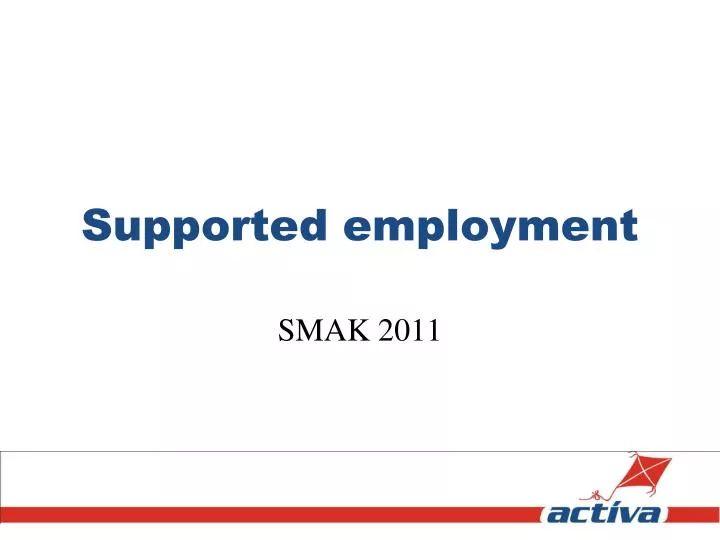 PPT - Supported employment PowerPoint Presentation, free download - ID ...