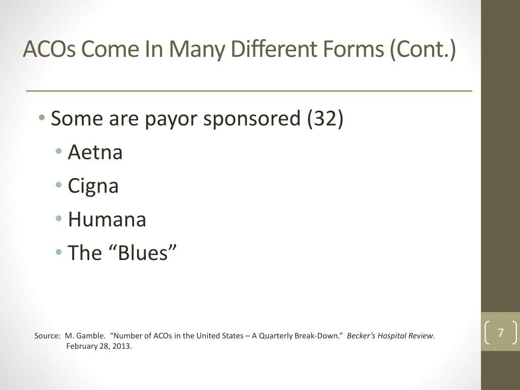 PPT - The Role Of ACOs in Emergency Medicine PowerPoint Presentation ...