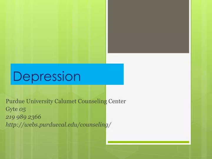 PPT - Depression PowerPoint Presentation, free download - ID:2034185