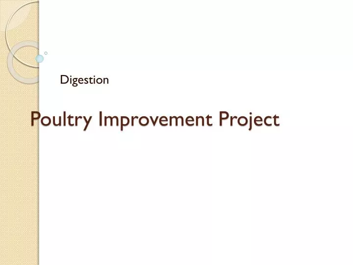 PPT - Poultry Improvement Project PowerPoint Presentation, free ...