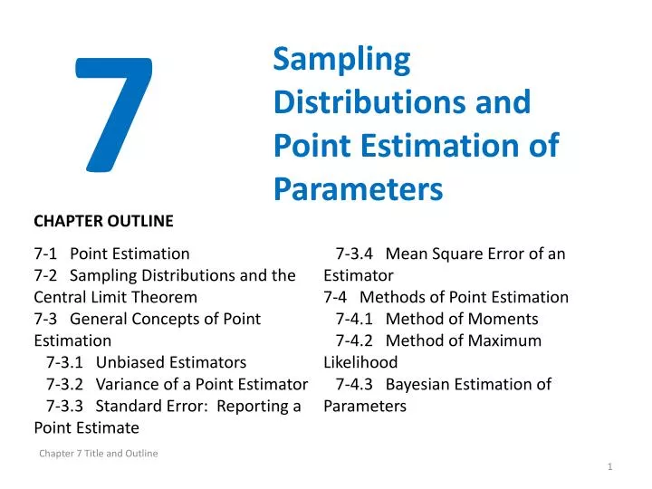 Ppt Sampling Distributions And Point Estimation Of Parameters