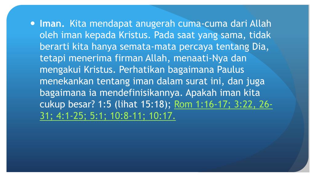 PPT - SURAT RASUL PAULUS KEPADA JEMAAT DI ROMA PowerPoint Presentation ...