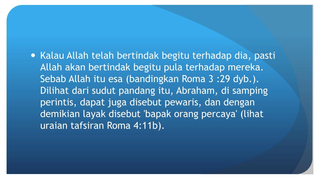 PPT - SURAT RASUL PAULUS KEPADA JEMAAT DI ROMA PowerPoint Presentation ...