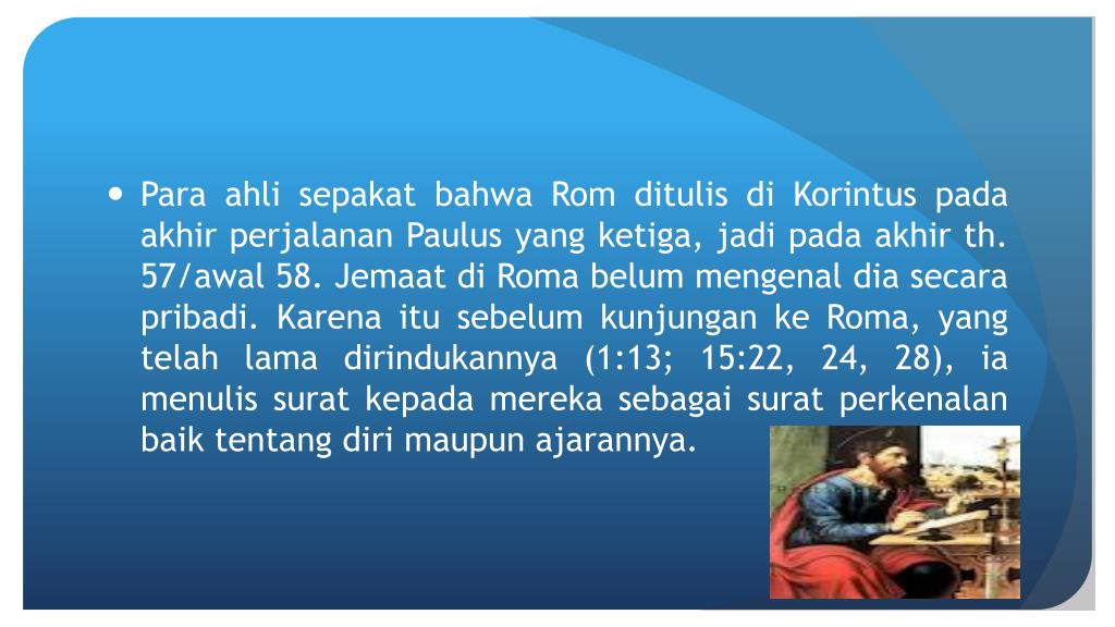 PPT - SURAT RASUL PAULUS KEPADA JEMAAT DI ROMA PowerPoint Presentation ...
