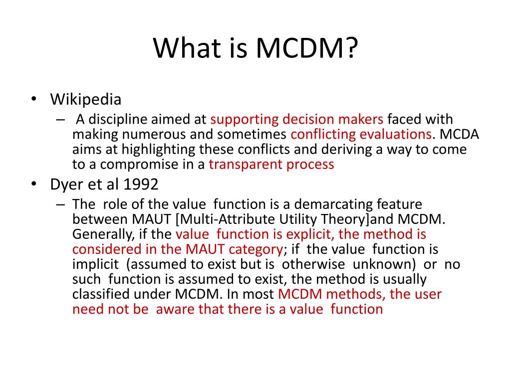 PPT - Multiple Criteria Decision Making (MCDM) PowerPoint Presentation ... PPT - Multiple Criteria Decision Making (MCDM) PowerPoint Presentation ...