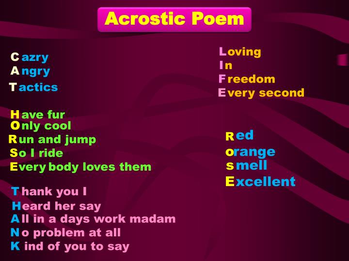 PPT - Acrostic Poem PowerPoint Presentation - ID:2034525