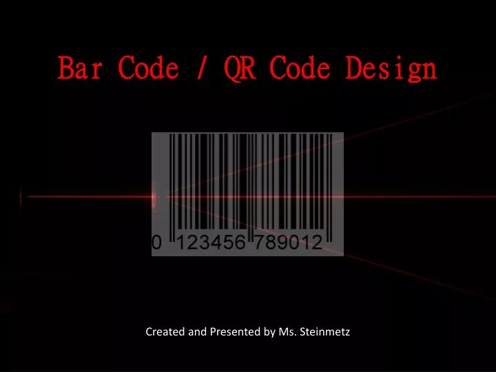 PPT - Bar Code / QR Code Design PowerPoint Presentation, free download ...