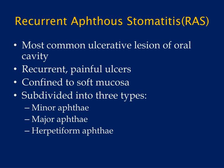 PPT - Ulcers of the oral Cavity PowerPoint Presentation - ID:2034889