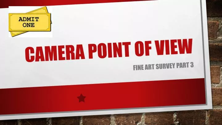 PPT - Camera point of view PowerPoint Presentation, free download - ID ...