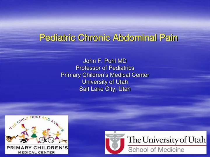 PPT - Pediatric Chronic Abdominal Pain PowerPoint Presentation, free ...
