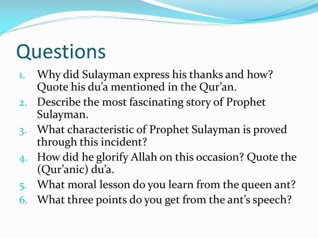PPT - The Greatest King: The Story of Prophet Sulayman PowerPoint ...