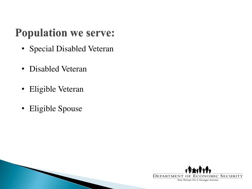 PPT - Arizona Department of Economic Security Veterans Program LVER ...