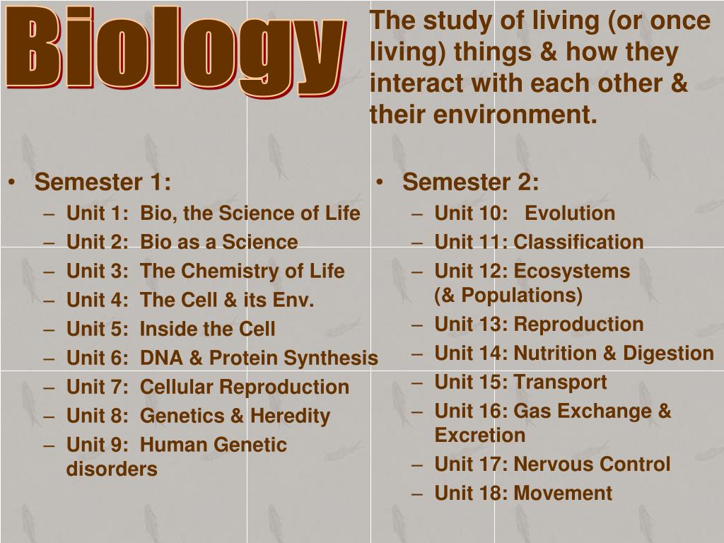 PPT - Welcome to Biology 300: Exploring Life and Its Interactions ...