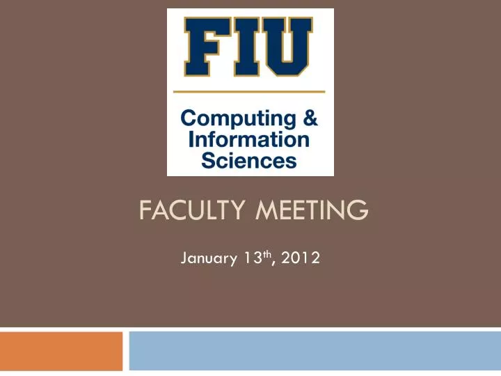 PPT - Faculty Meeting PowerPoint Presentation, free download - ID:2036946