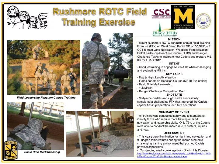 PPT - Rushmore ROTC Field Training Exercise PowerPoint Presentation ...