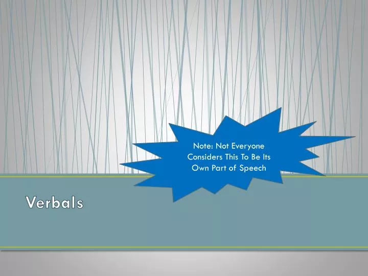 PPT - Verbals PowerPoint Presentation, free download - ID:2037137