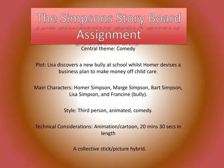 PPT - The Simpsons Story Board Assignment PowerPoint Presentation, free ...