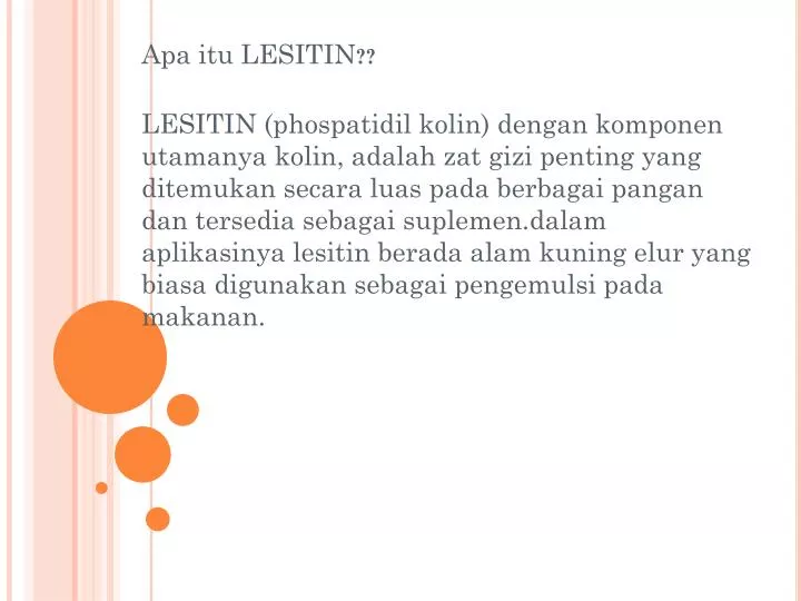 PPT - Apa itu LESITIN ?? PowerPoint Presentation, free download - ID ...