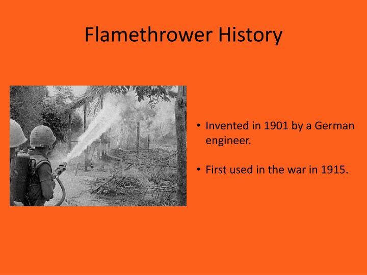 Ww1 Flamethrower Diagram