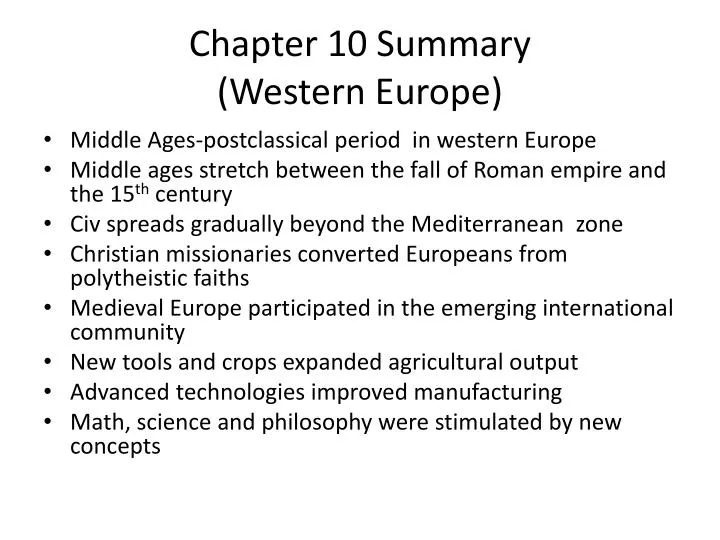 PPT - Chapter 10 Summary (Western Europe) PowerPoint Presentation, free ...