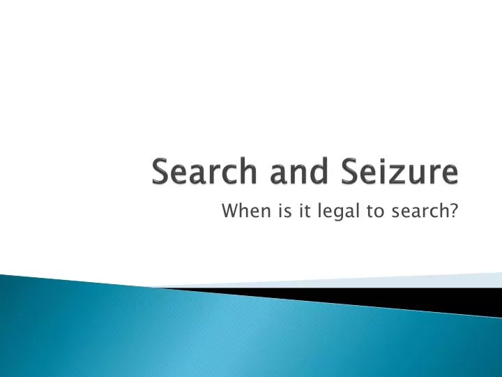 PPT - Search and Seizure PowerPoint Presentation, free download - ID ...