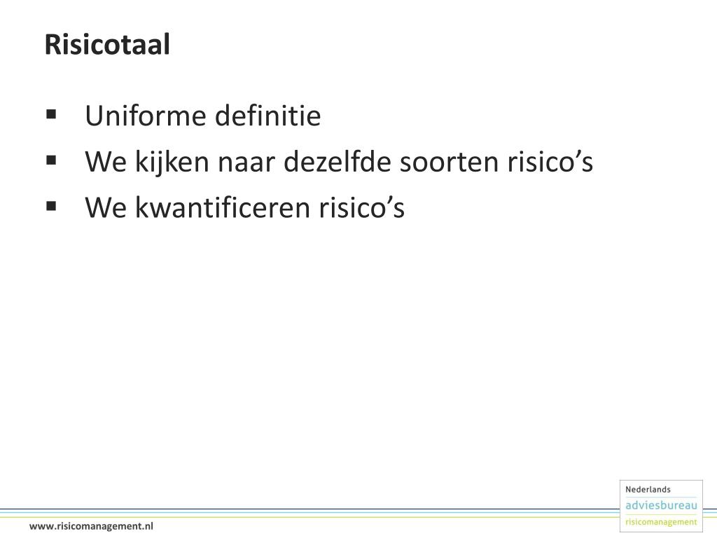 PPT - Risicomanagement en NARIS gemeente Amsterdam PowerPoint ...