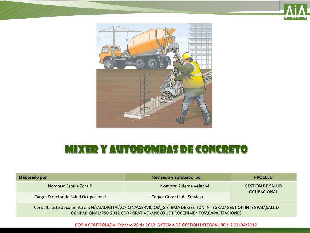 PPT - MIXER Y AUTOBOMBAS DE CONCRETO PowerPoint Presentation, free ...